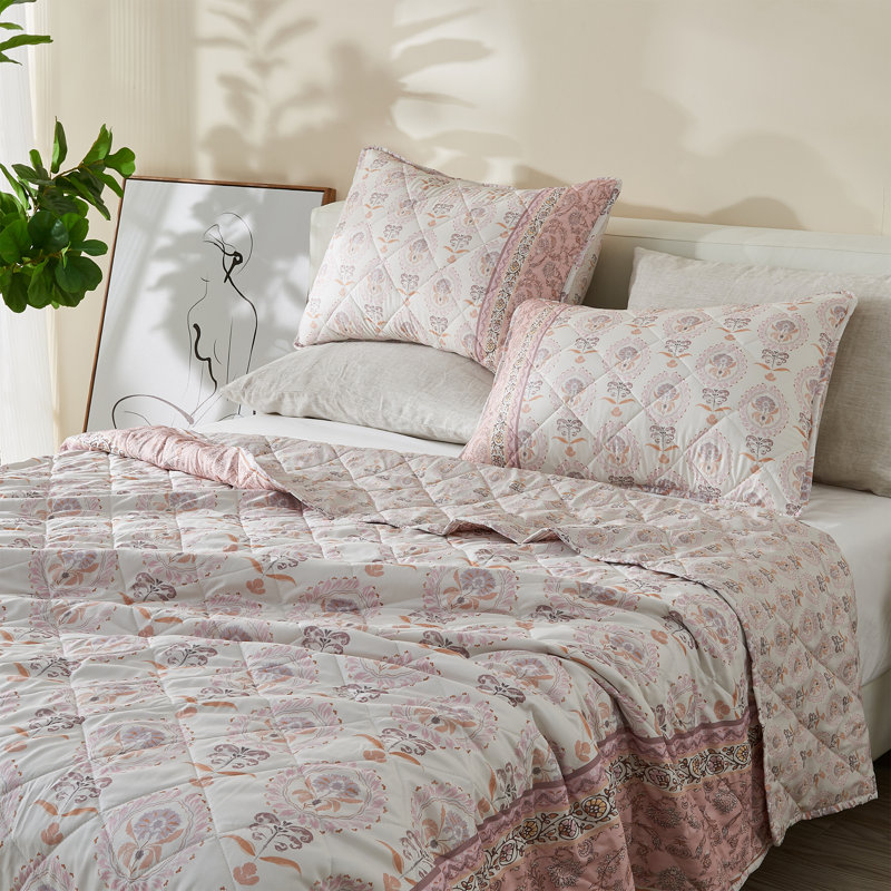 Patina Vie Maison Boho Printed Bordered Quilt Set with Shams & Reviews ...