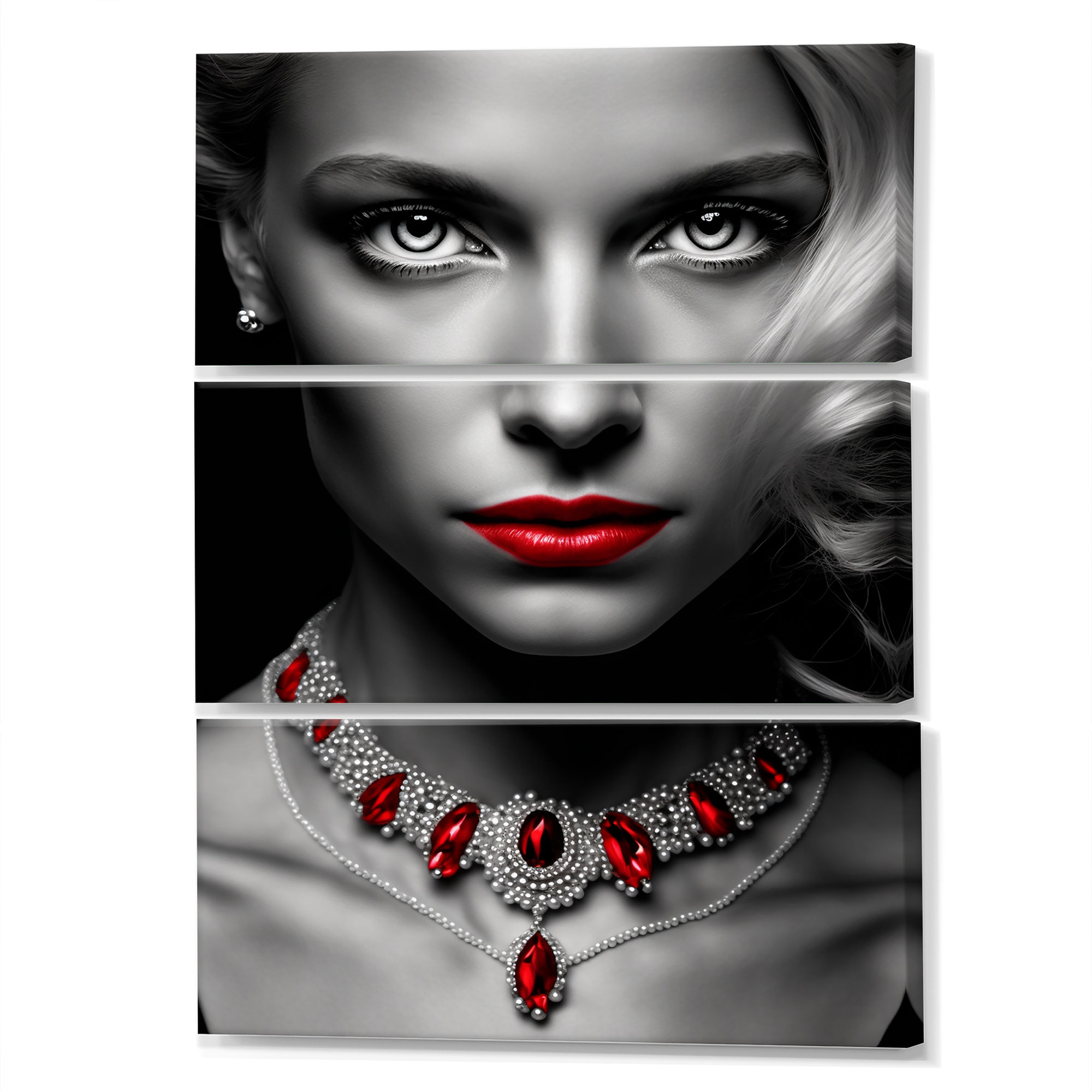 Mercer41 The Lady With The Red Ruby II - Woman Sensual Canvas Wall Art ...
