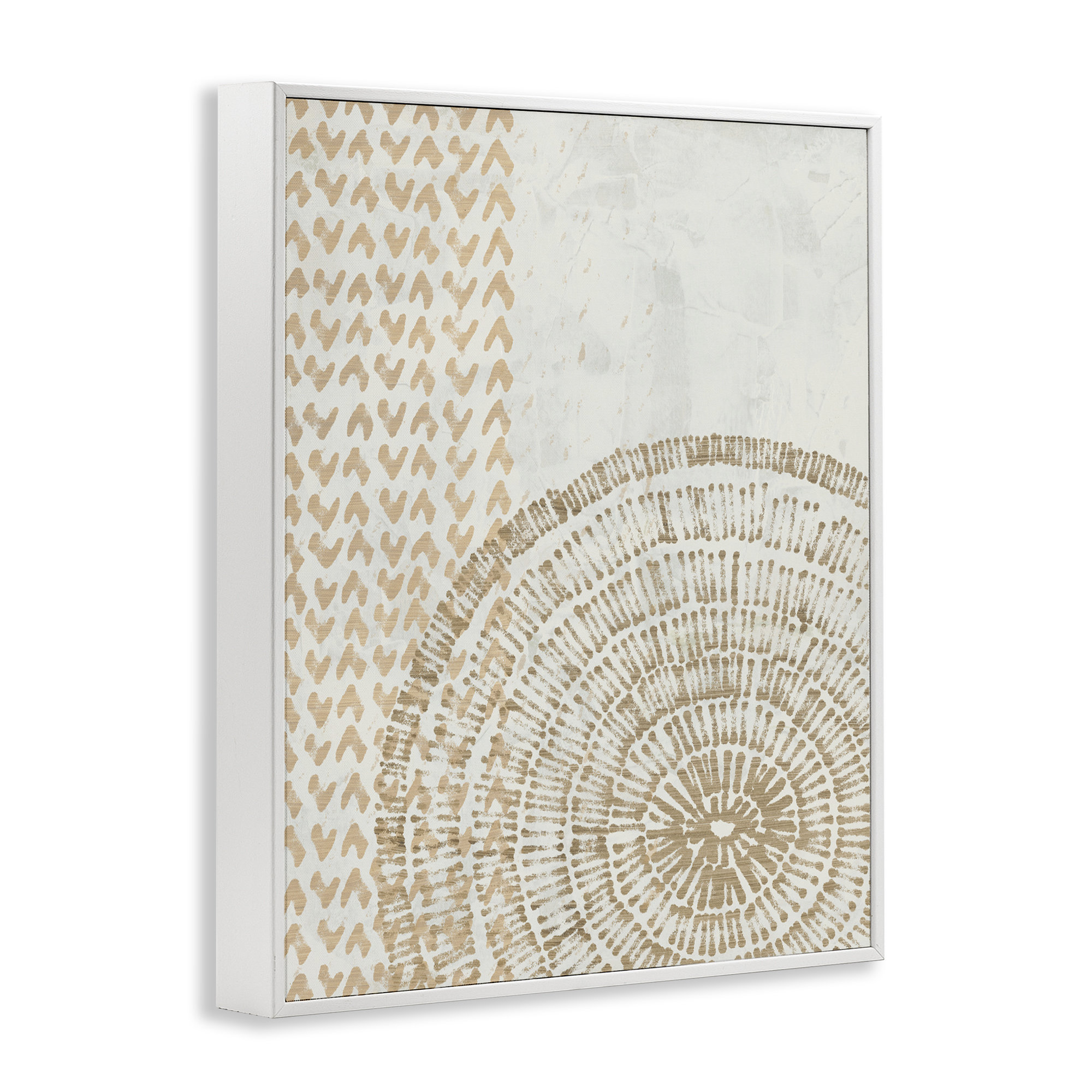 Stupell Industries Boho Fractal Patterns White Framed Giclee Art by ...