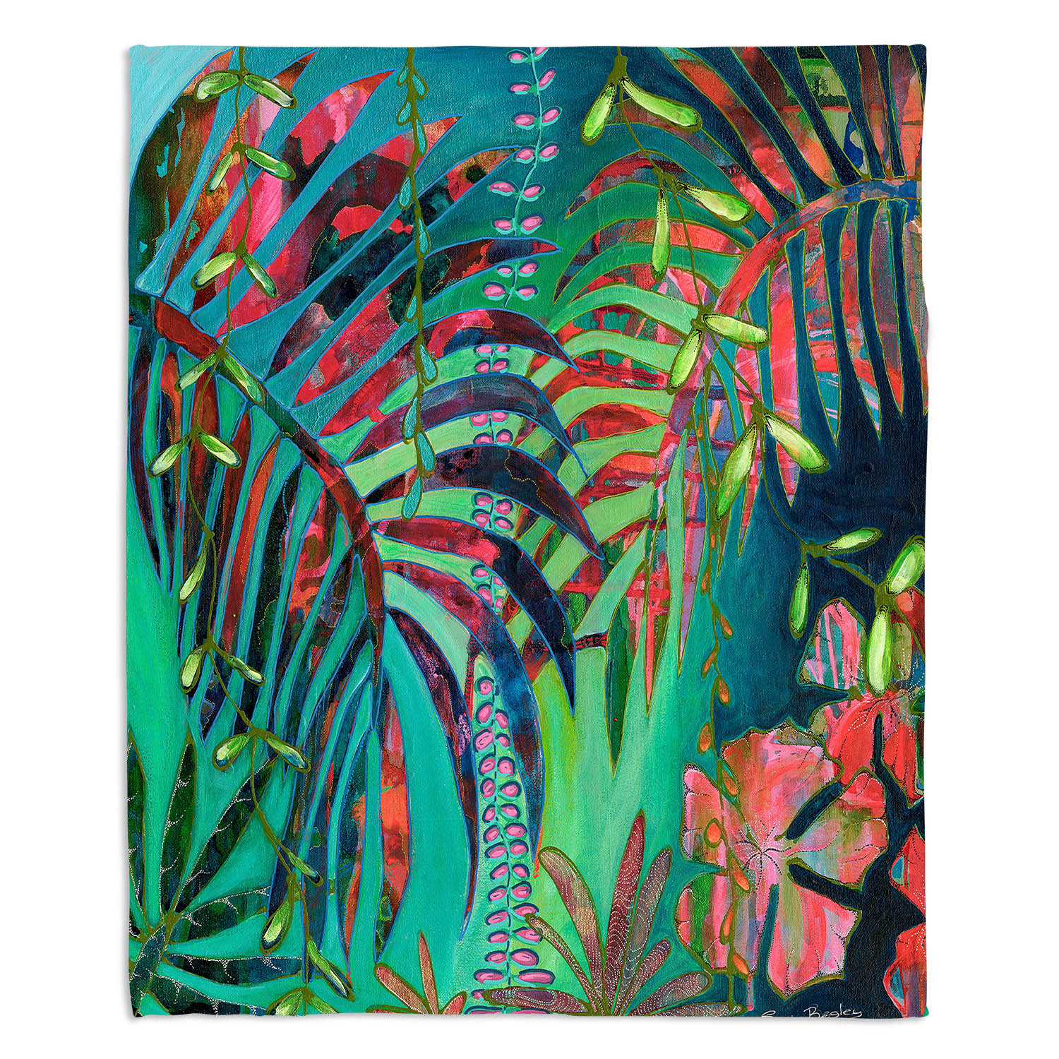 DiaNoche Designs Tropical Palms Throw | Wayfair