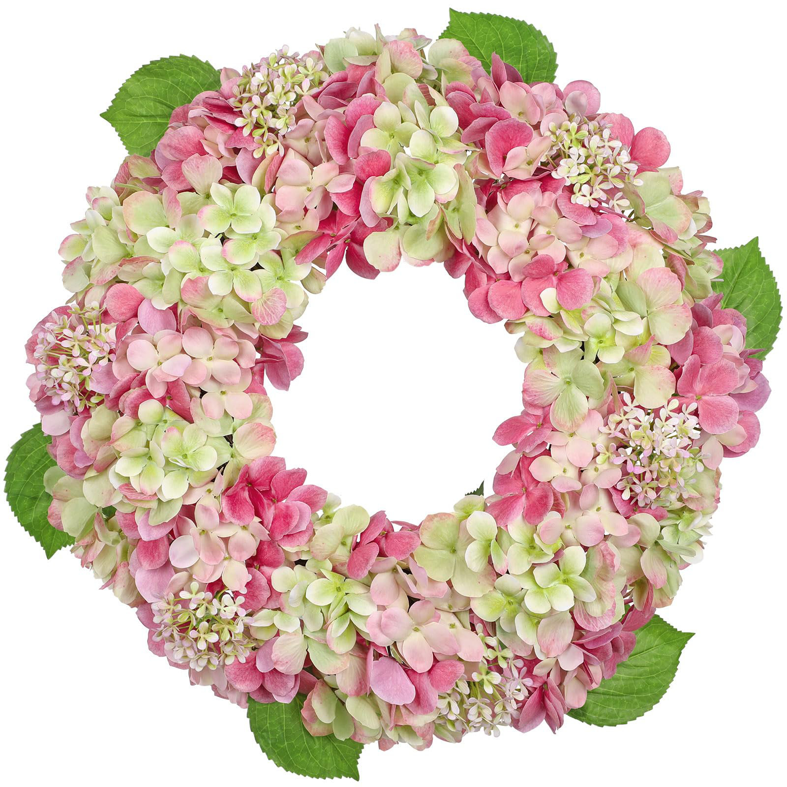 Primrue 20 Inch Spring Summer Wreath For Front Door, Artificial Green ...