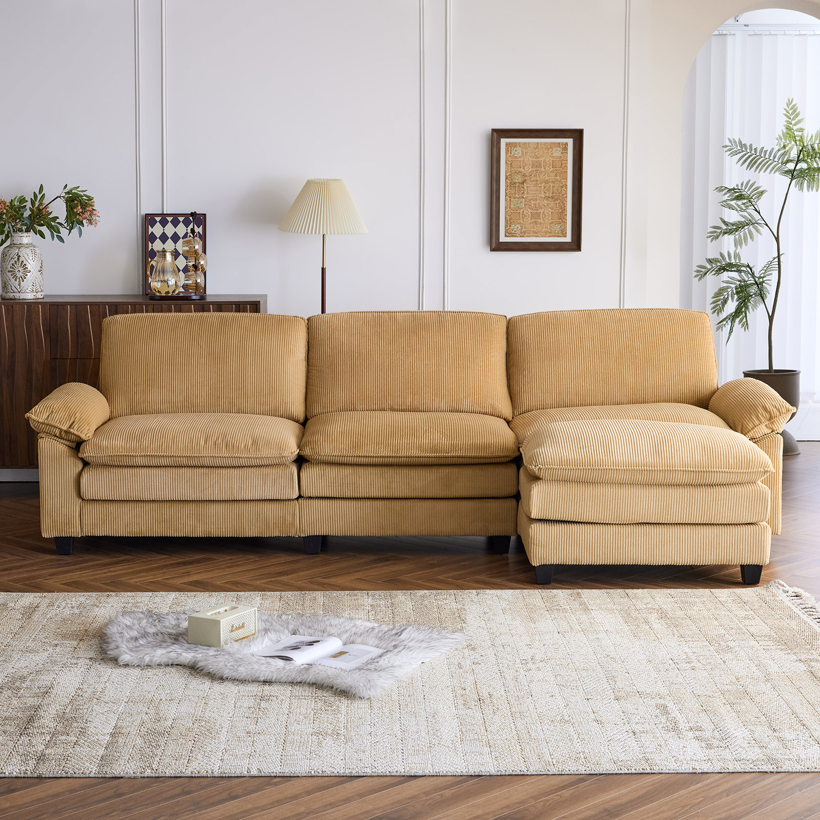 Latitude Run® 120'' W 2-Layer Cushion Comfy Cloud Sofa & Reviews | Wayfair