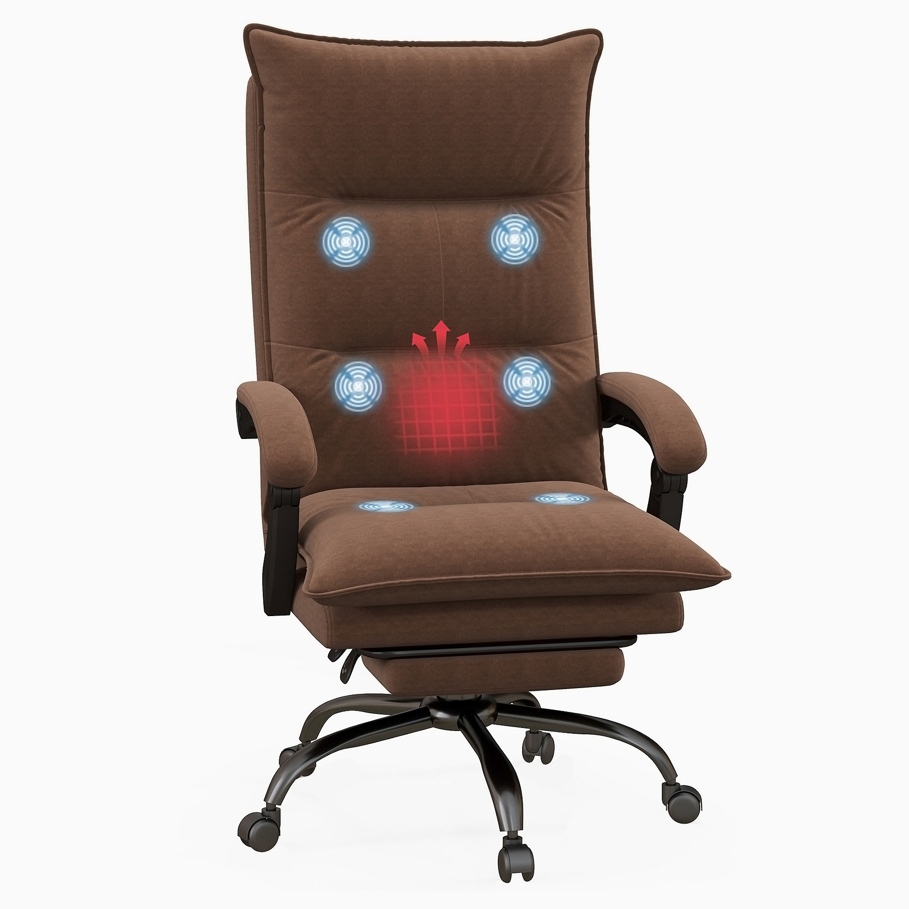 Ebern Designs Executive Massage Office Chair with 6 Vibration Points ...