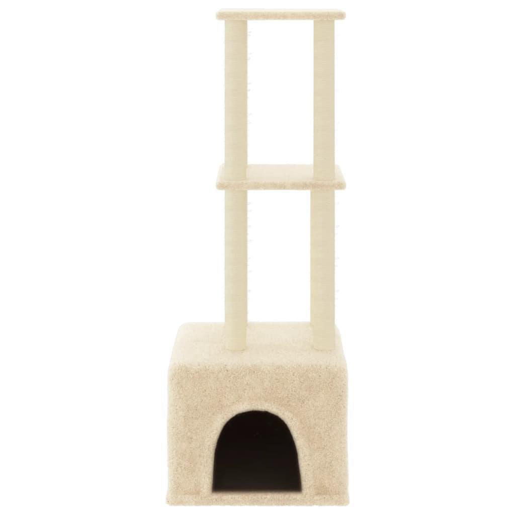 Latitude Run® Cat Tree Engineered Wood, Plush, Sisal 52.6 In Tall ...