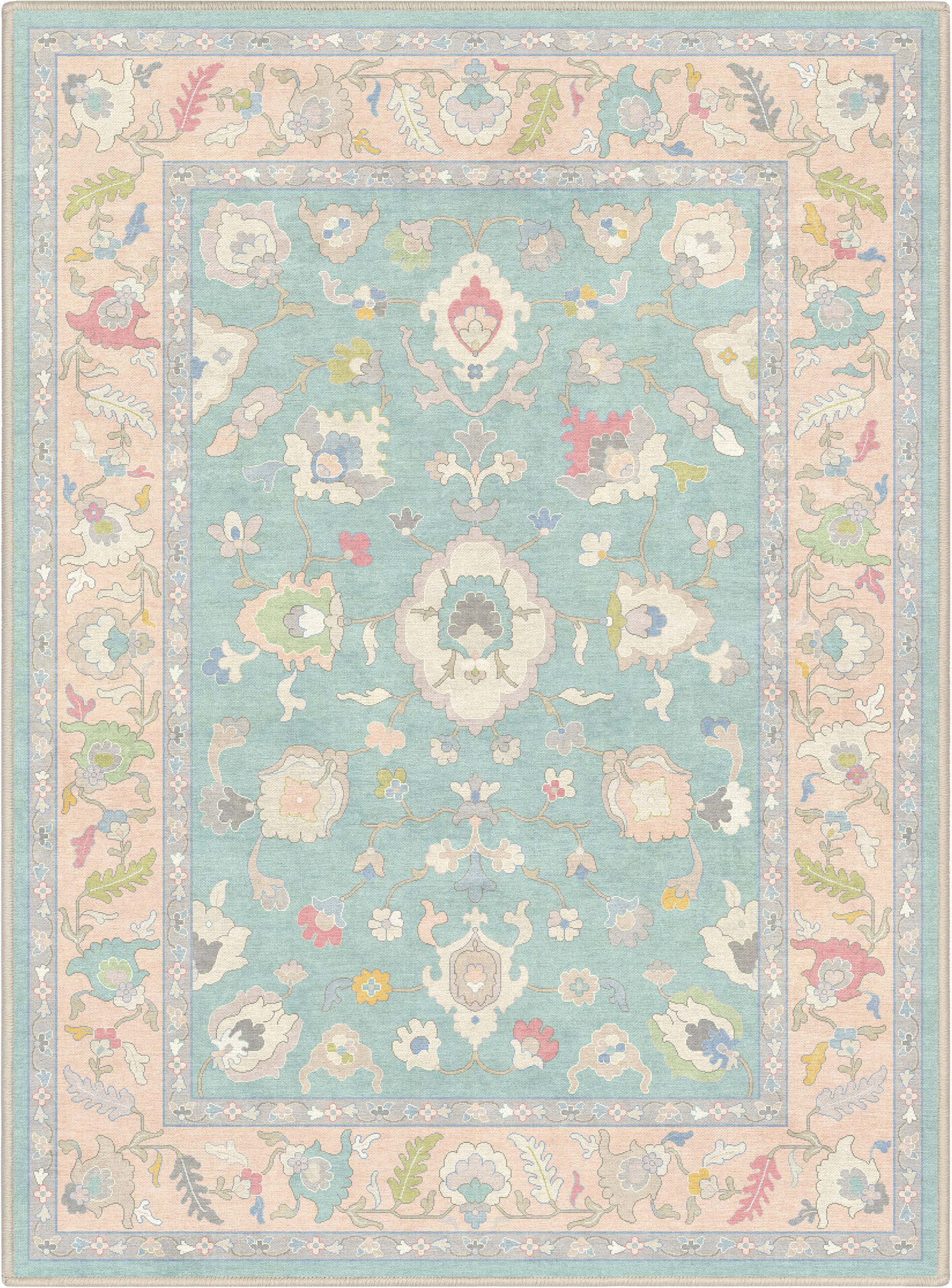 Bungalow Rose Adrith Konya Updated Traditional Oriental Pastel Green ...