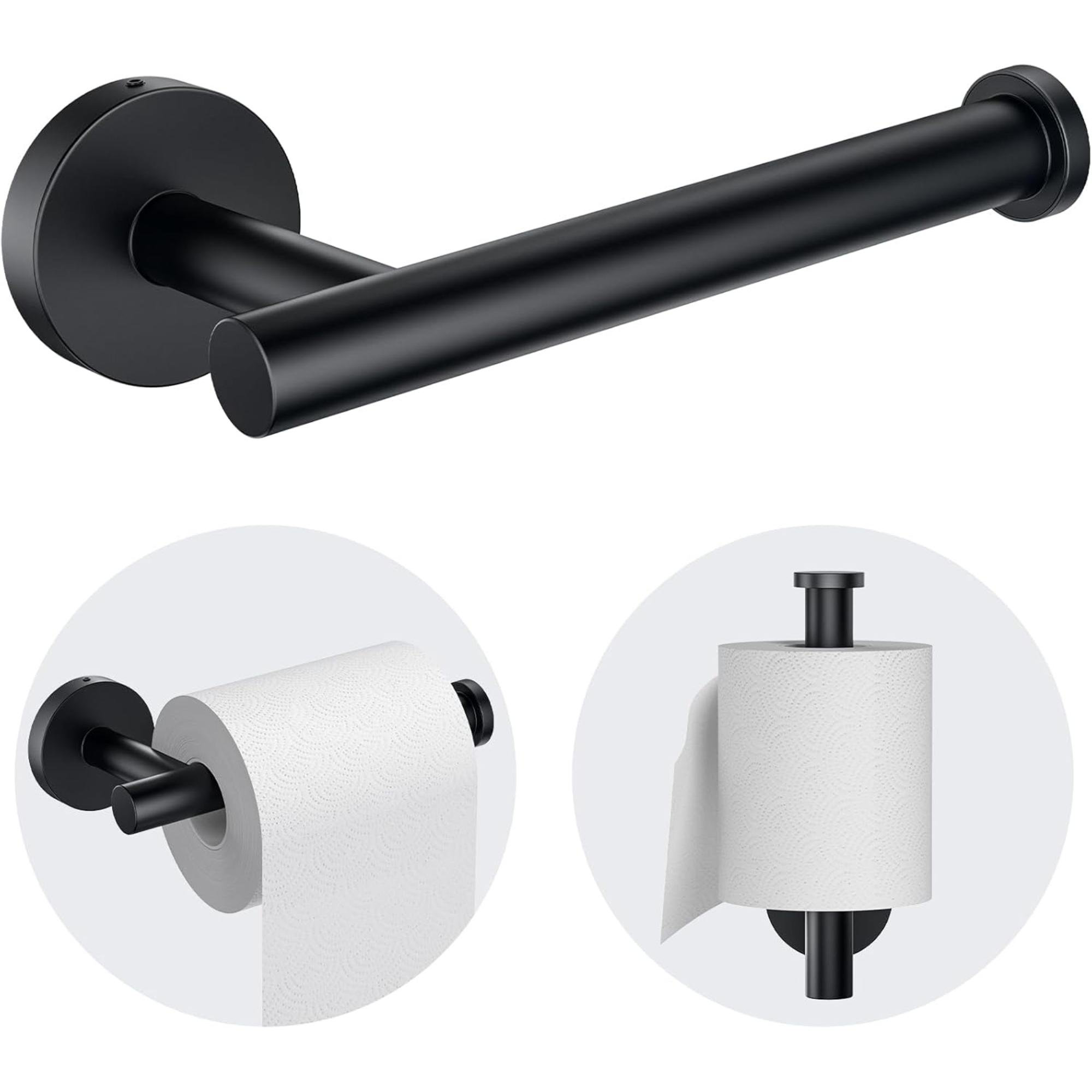 Textiles Hub Toilet Paper Holder Wall Mount - Sturdy Round Toilet Paper ...