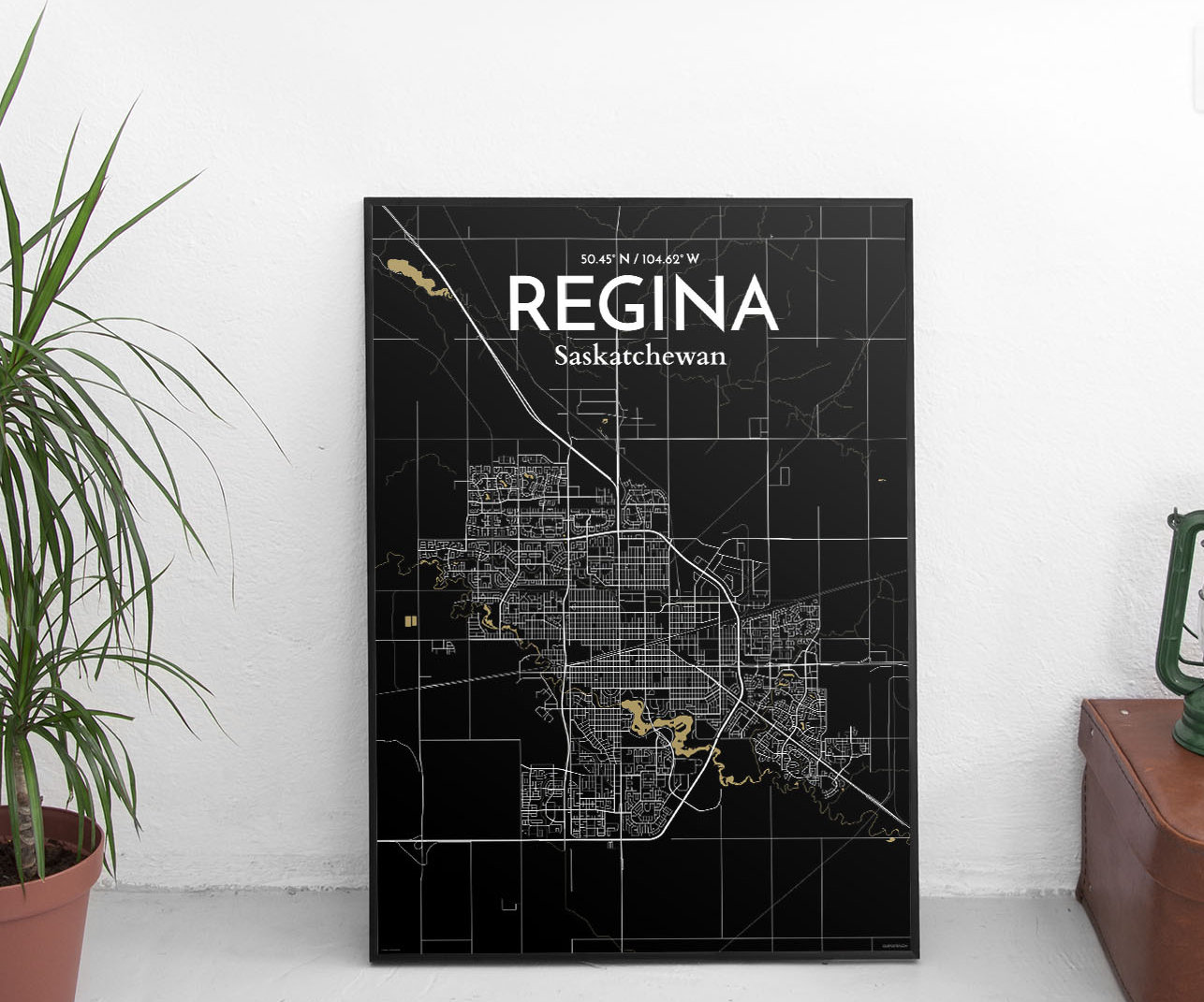 OurPoster.com 'Regina City Map' Graphic Art - Wayfair Canada