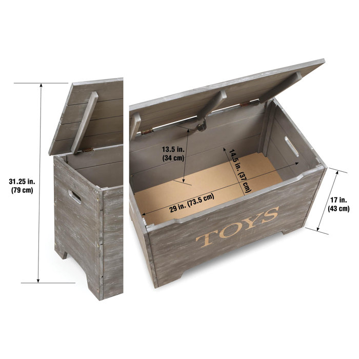 Redwood Rover Cason Manufactured + Solid Wood Toy Box & Reviews | Wayfair