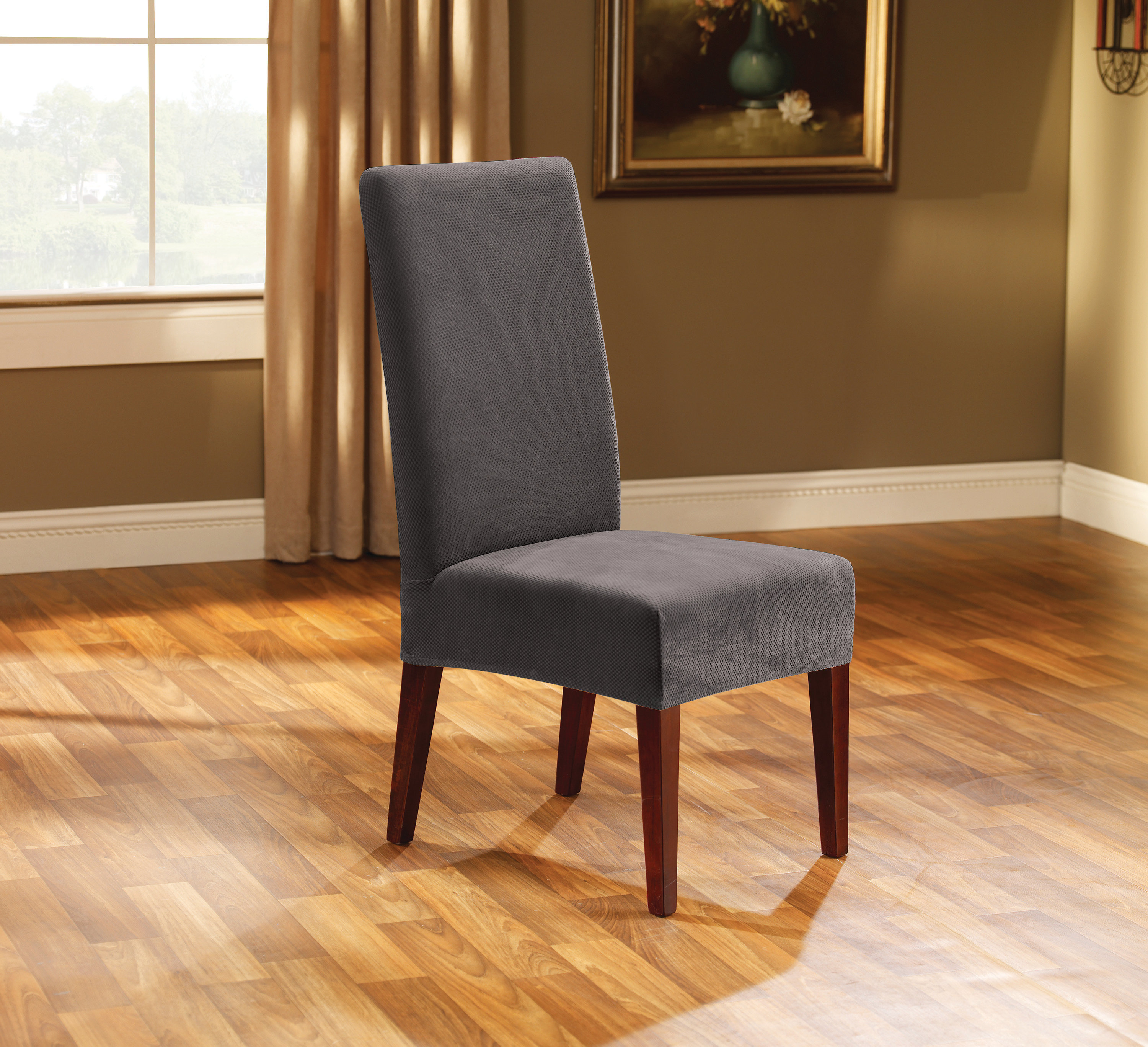 Sure Fit Box Cushion Dining Chair Slipcover & Reviews | Wayfair