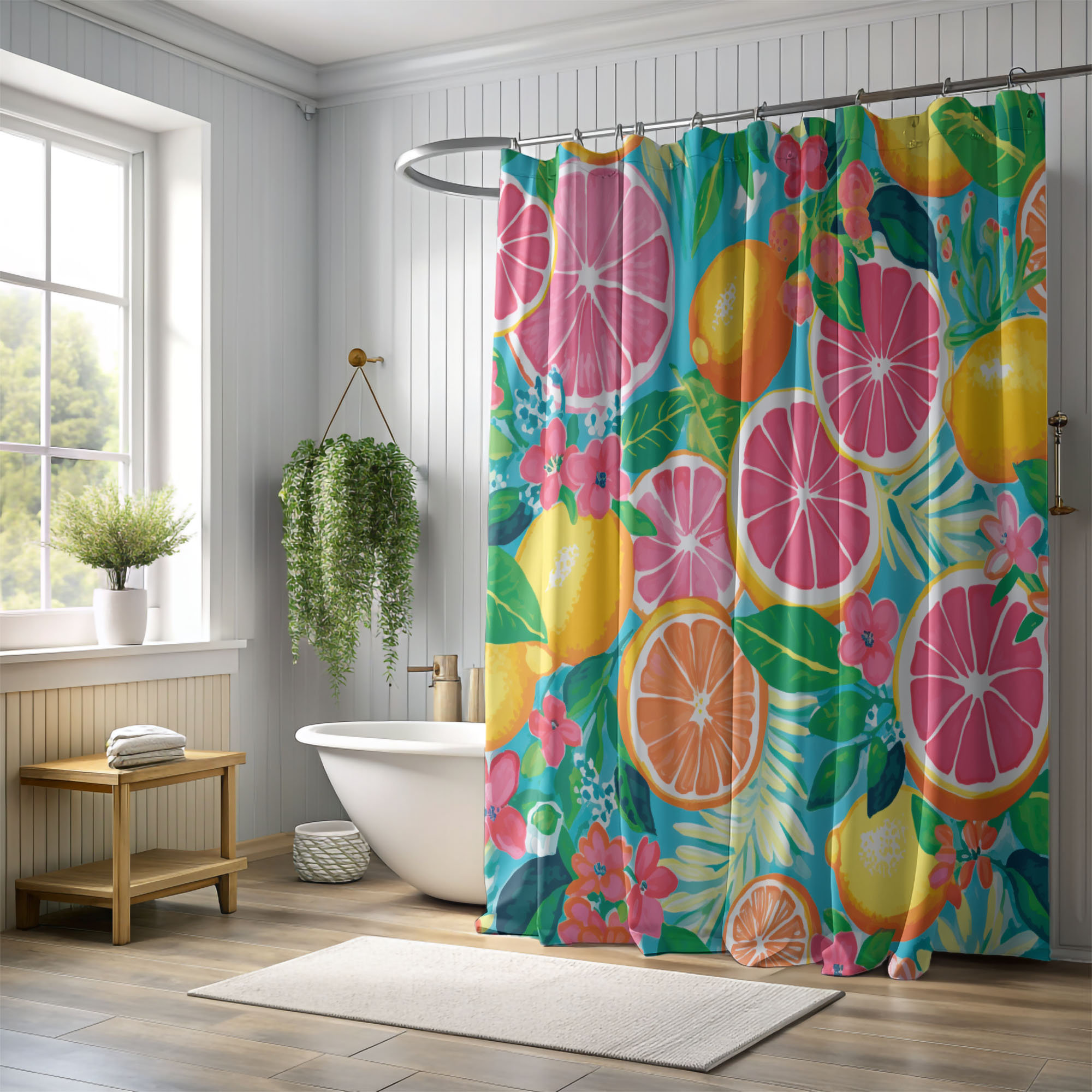 East Urban Home Exotic Delights - 1 Piece Standard Shower Curtain | Wayfair