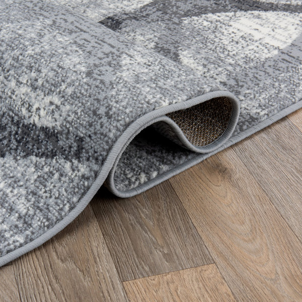 Trent Austin Design® Overbey Abstract Gray/Black/Ivory Area Rug ...