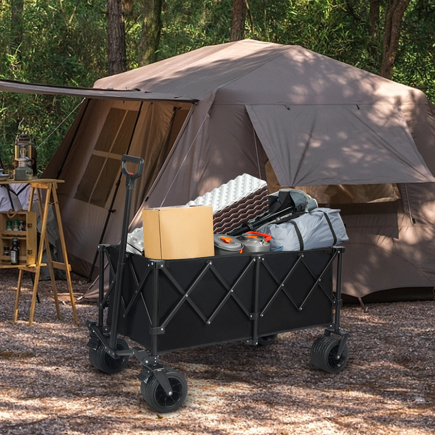 REDCAMP 40" L Collapsible Extended Wagon Cart | Wayfair