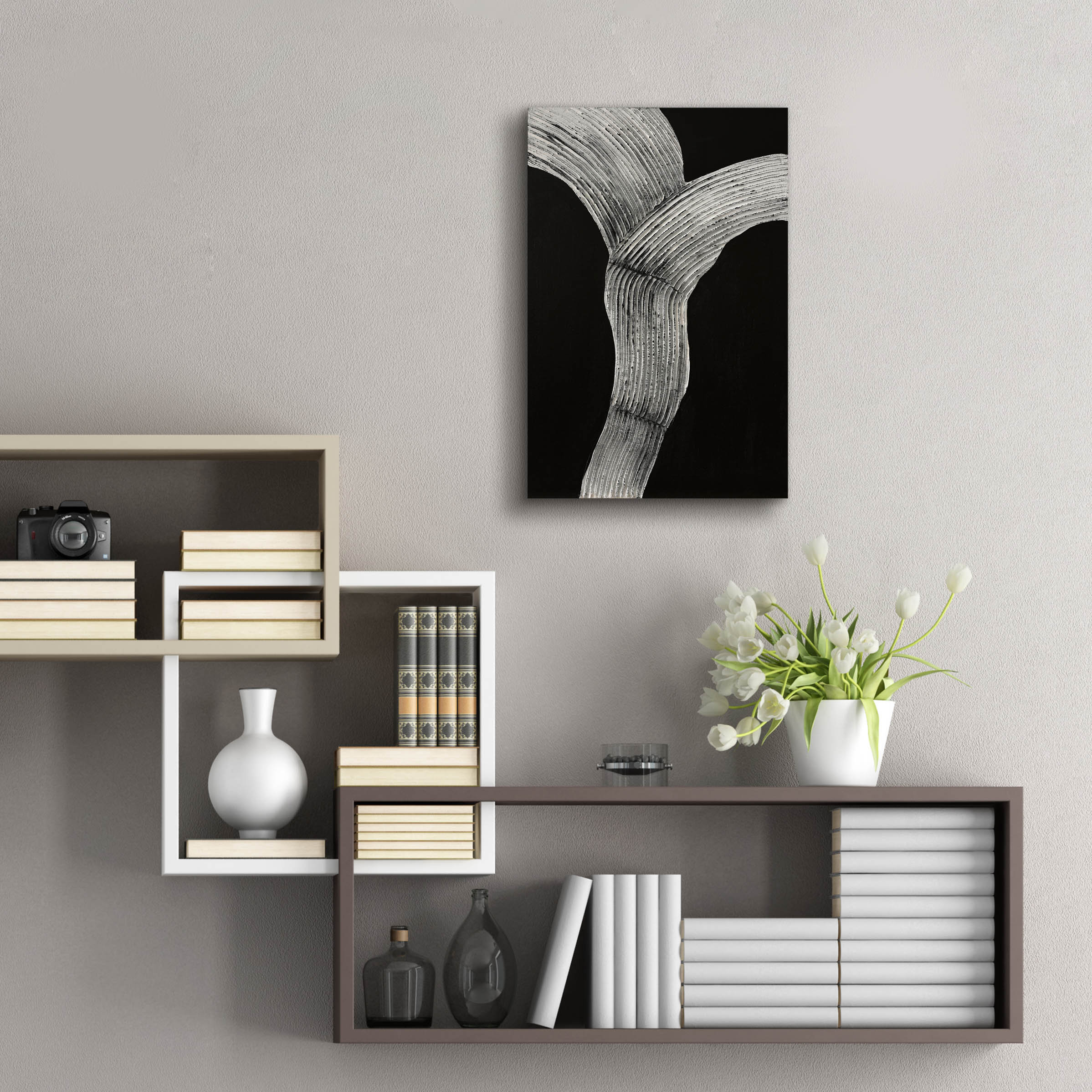 Ebern Designs 'Raw Shape 2' by Design Fabrikken Acrylic Wall Art | Wayfair