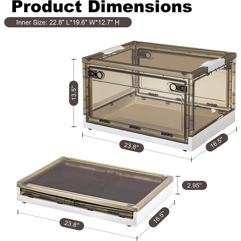 Rebrilliant Plastic Collapsible Storage Box & Reviews | Wayfair