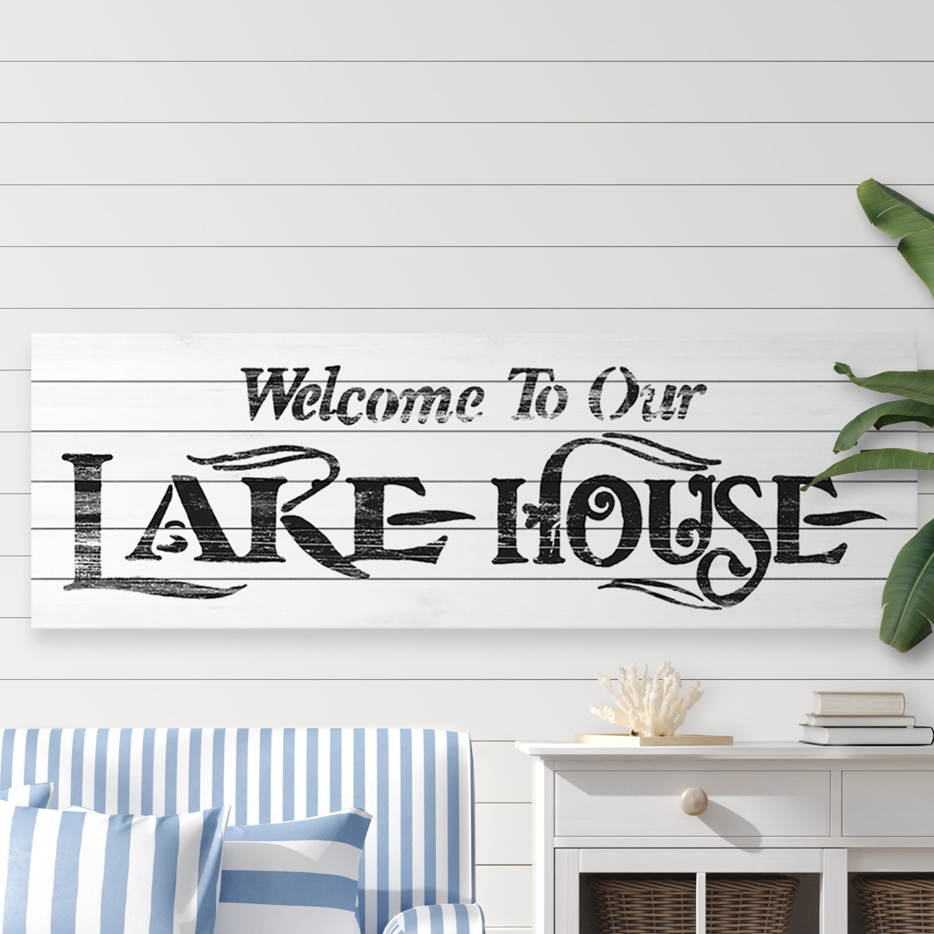 Rosecliff Heights Long Welcome - Textual Art Print on Wood | Wayfair