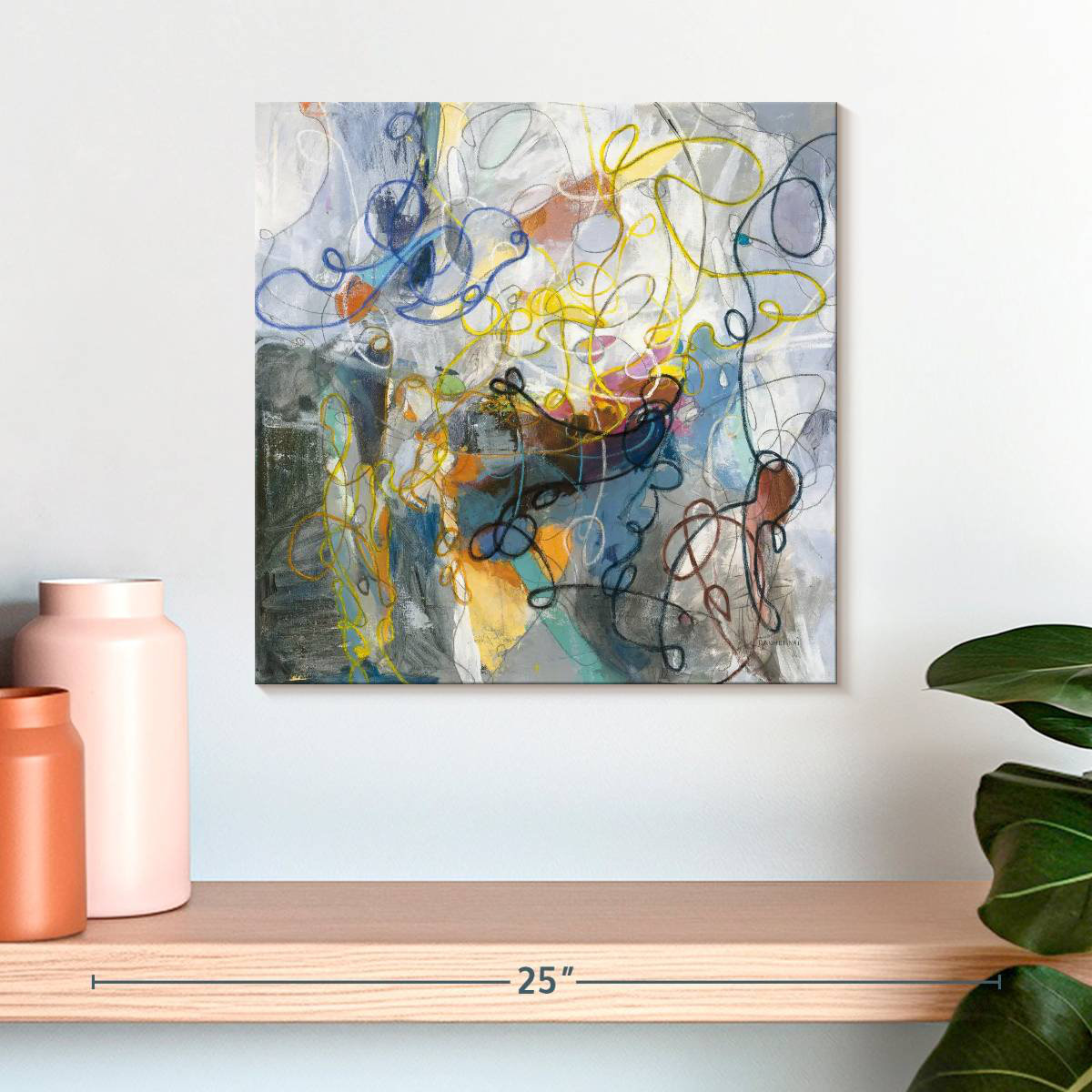 Wade Logan® Blue And Sienna Abstract | Wayfair