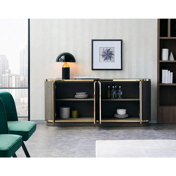 BEMA STONE LLC Corner Panel Counter Table Accent Cabinet - Wayfair Canada