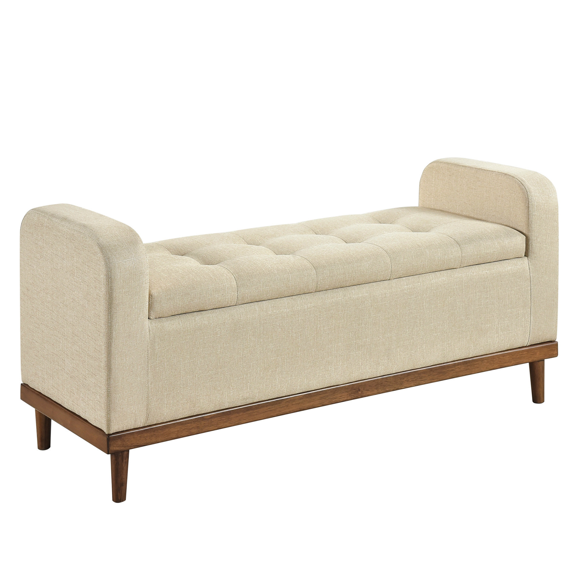 George Oliver Mid-century Modern Lift Top Storage Bench For Bedroom ...