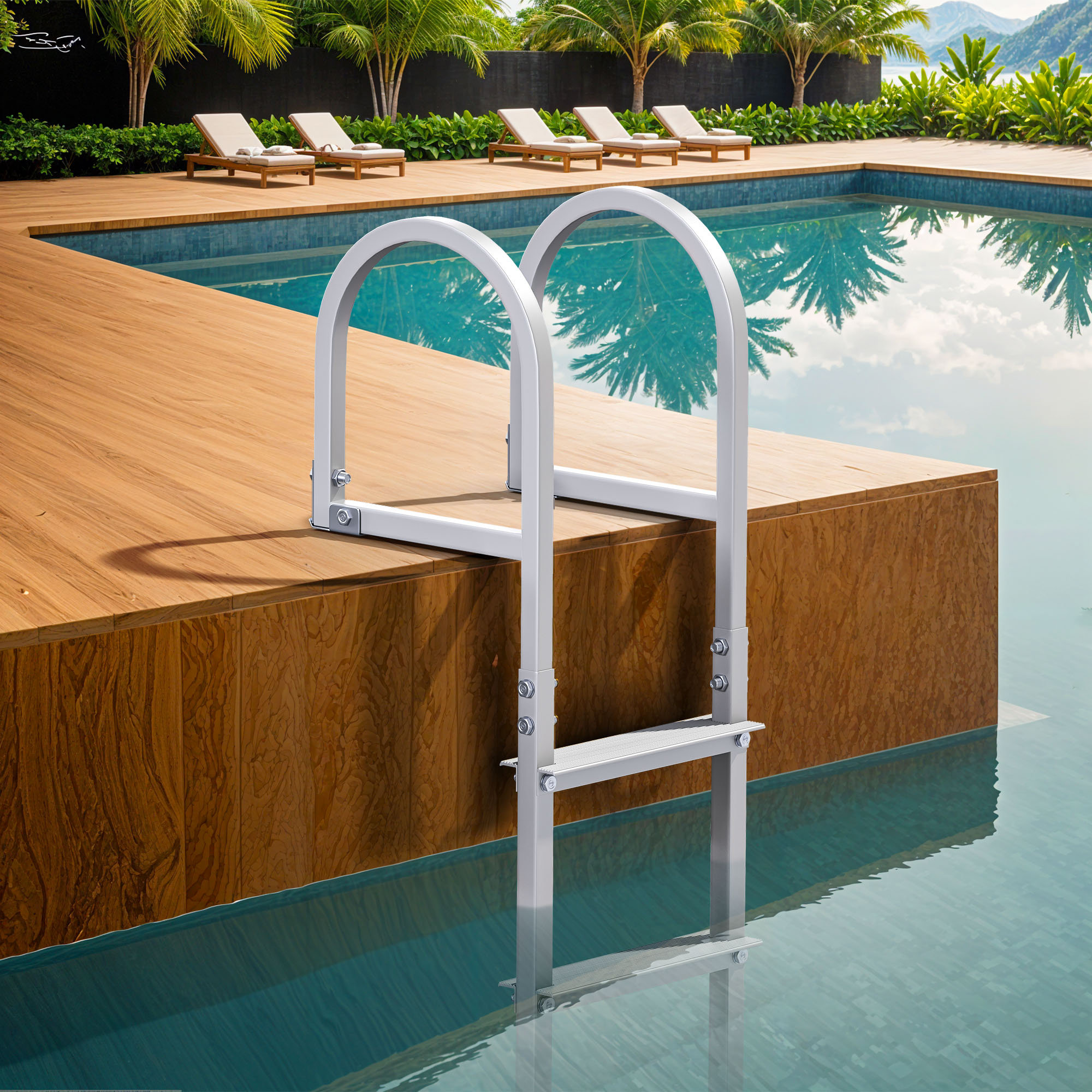 WFX Utility™ Outdoor Alumunium Straight Dock Ladder | Wayfair