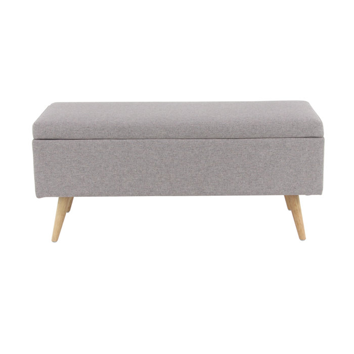 George Oliver Padillo Polyester Blend Upholstered Storage Bench ...