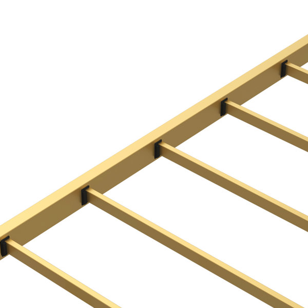 Mercer41 Gold Metal Canopy Platform Bed Frame / Mattress Foundation ...