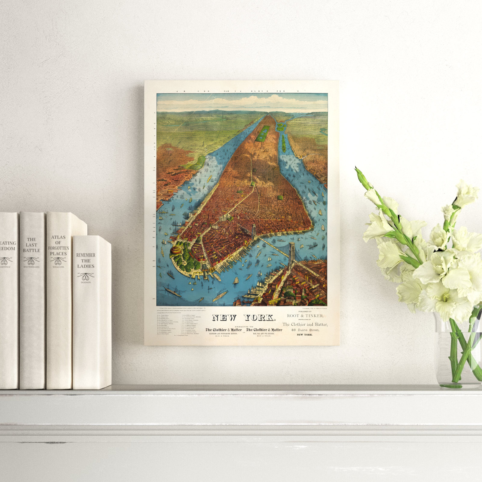 Lark Manor™ Aerial Map For Root And Tinker Of New York On Canvas Print ...
