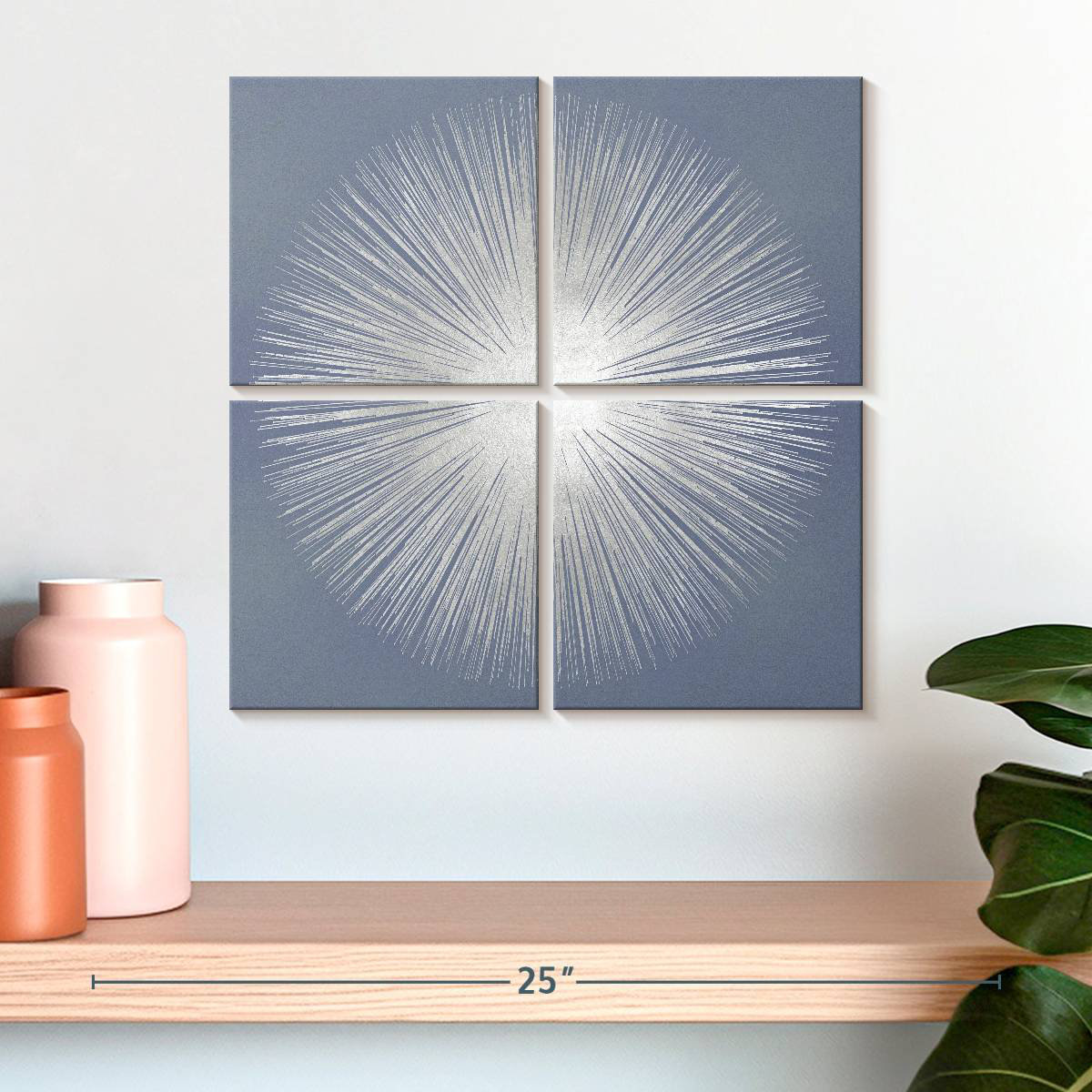 Wade Logan® Silver Sunburst On Gray I | Wayfair