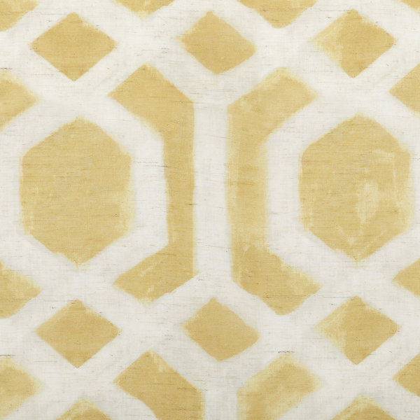Scott Living Sloane Trellis Print Linen Blend Sheer Rod Pocket Curtain ...