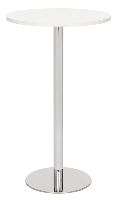 Metro Lane Deluxe Como Poseur Table Round White Wood | Wayfair.co.uk