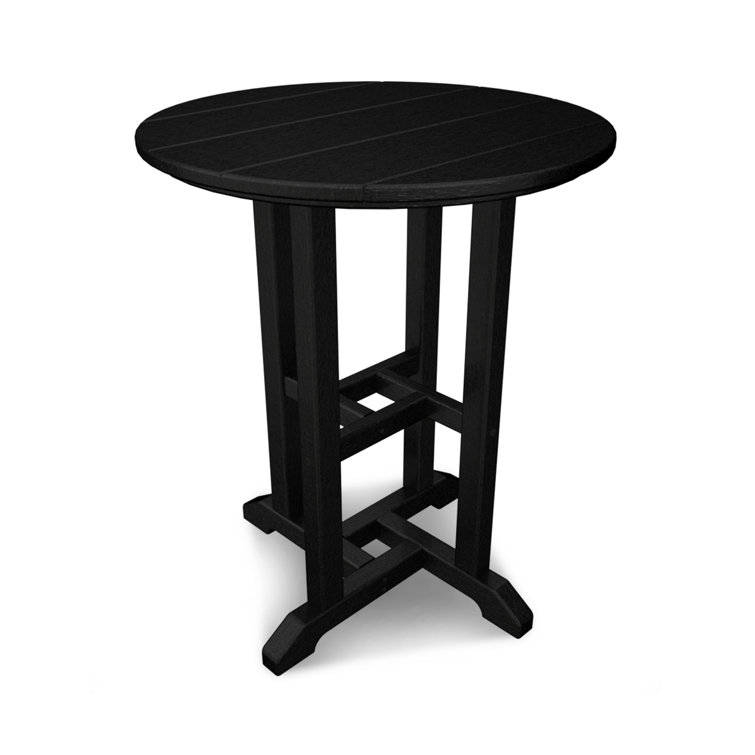 POLYWOOD® 24" Round Farmhouse Bistro Table & Reviews | Wayfair