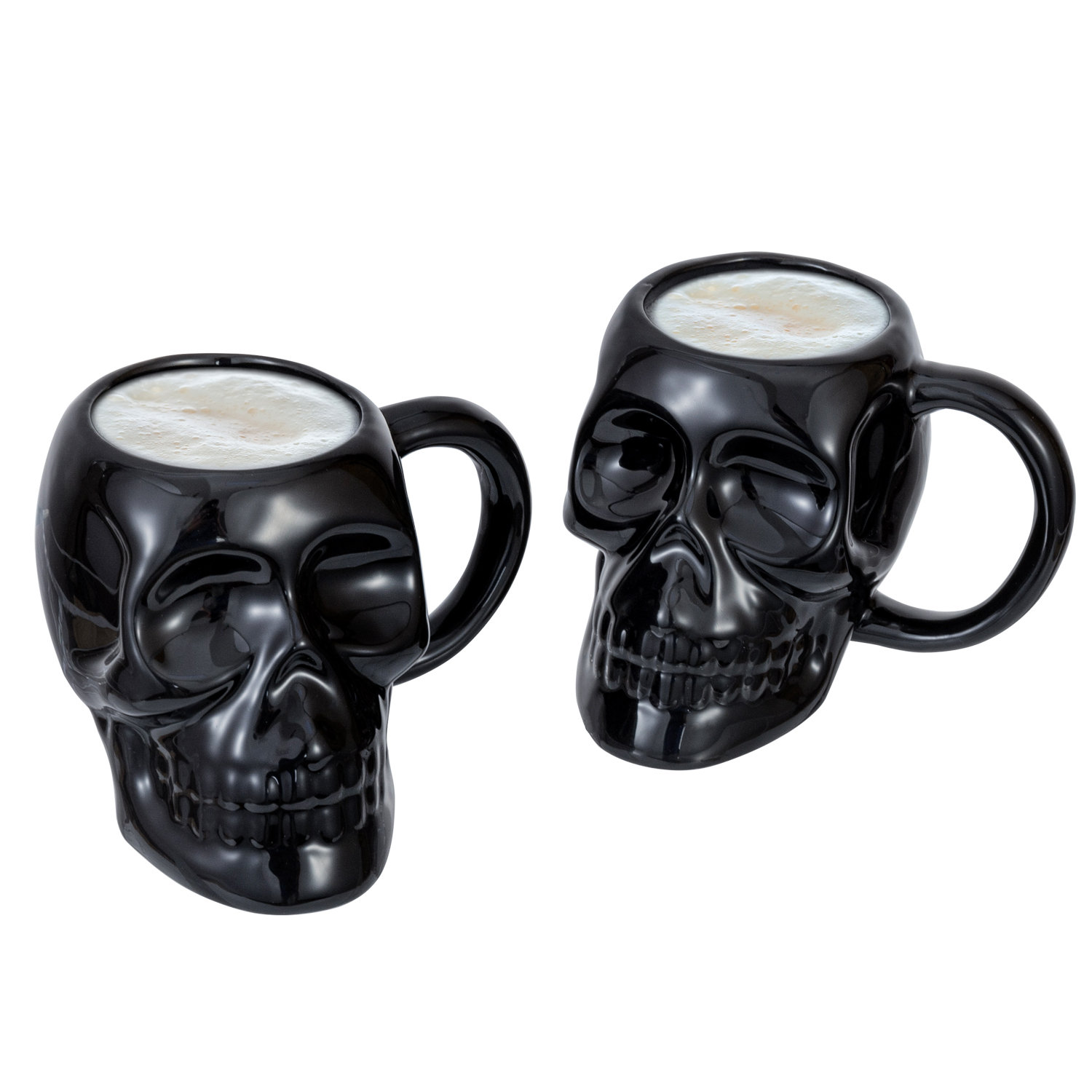 The Holiday Aisle® Jeziel Halloween Skull Head Mugs Coffee Cups | Wayfair