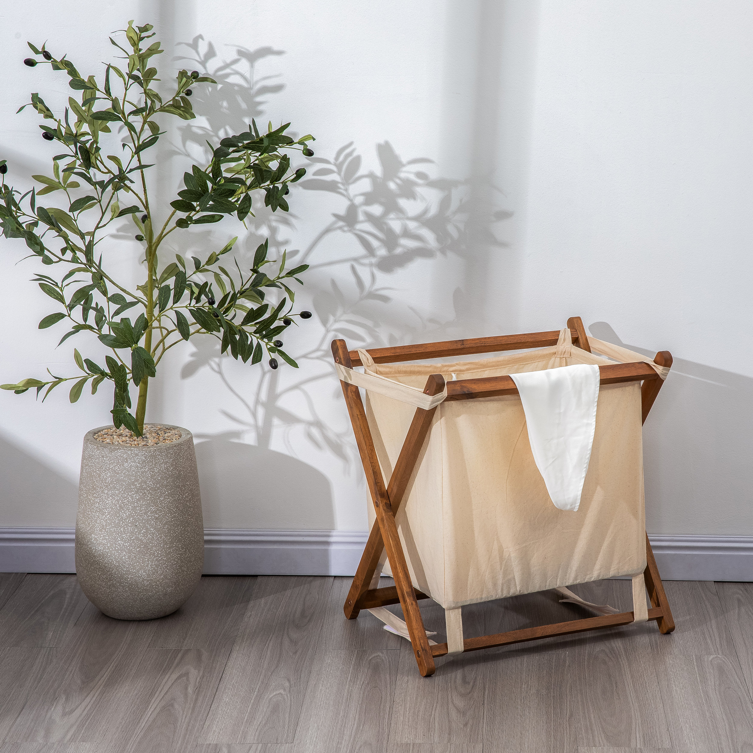 Rebrilliant X-frame Folding Laundry Hamper & Reviews | Wayfair