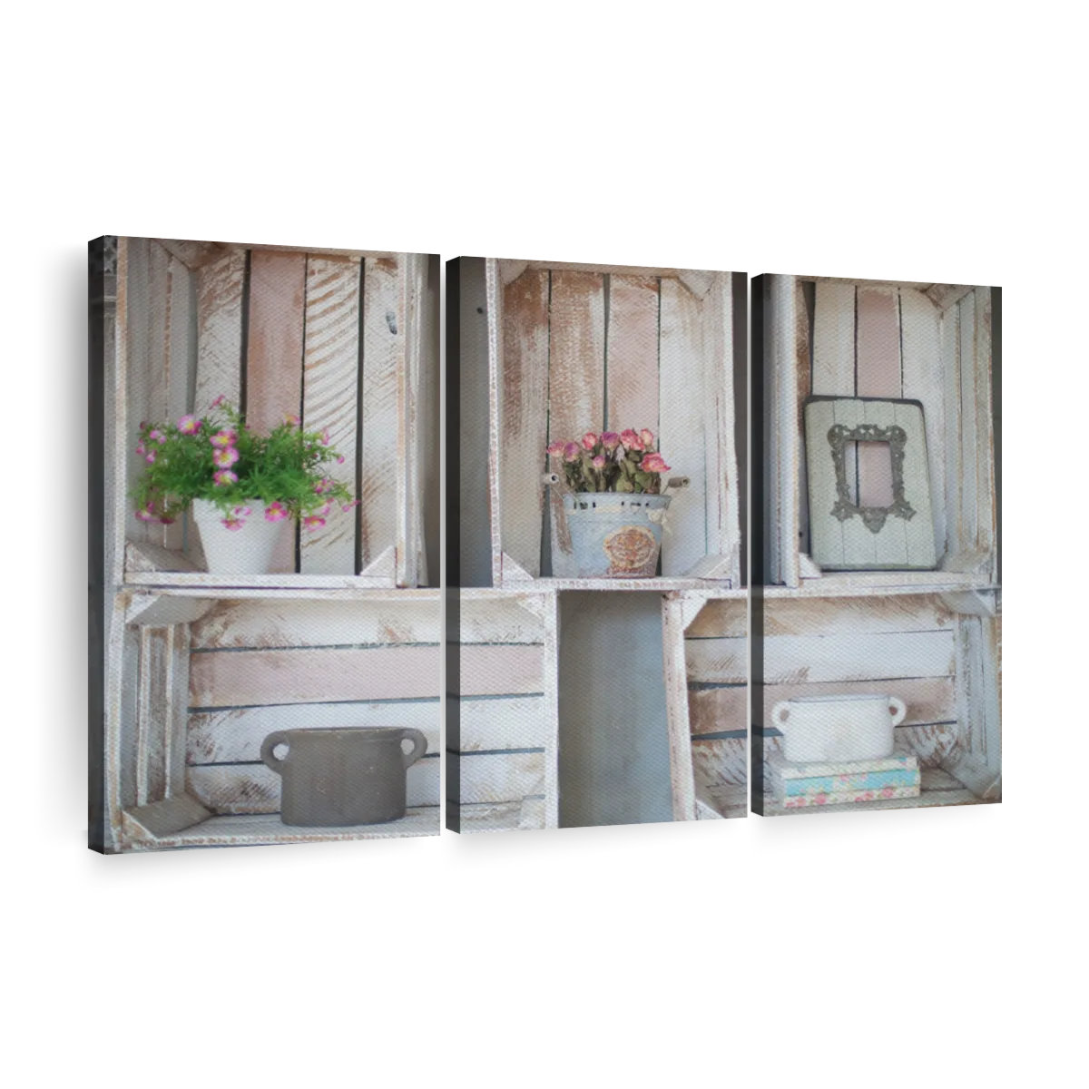One Allium Way® " Crate Decor Roses " on Canvas | Wayfair