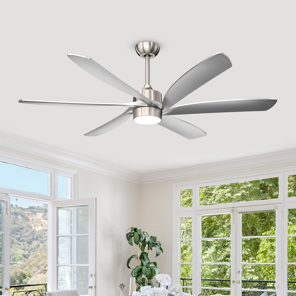 Ivy Bronx Luvina 64 Inch Outdoor Ceiling Fan for Patios with Light and ...