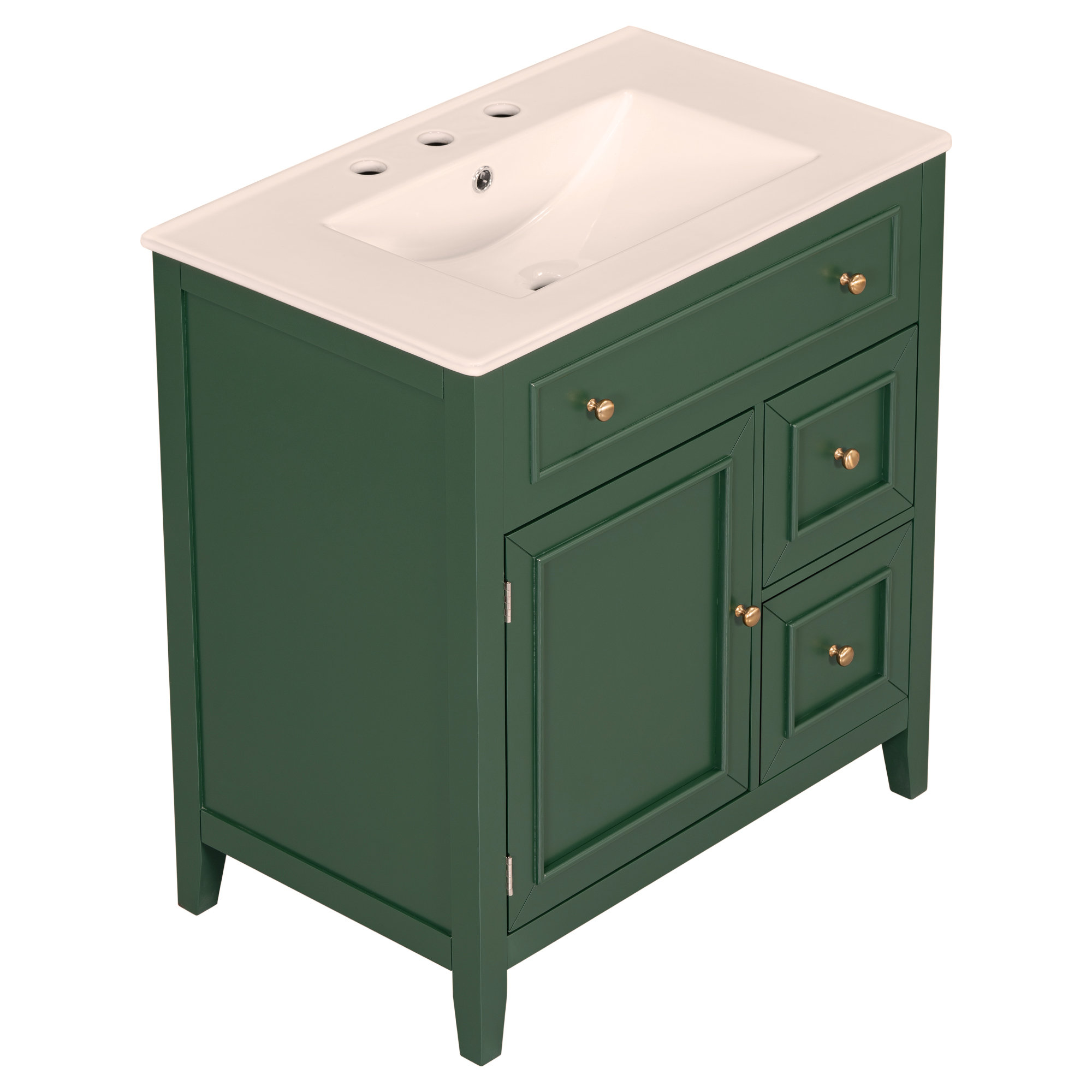 Taroo Clocks 30" Bathroom Vanity with Sink Top, Bathroom Vanity Cabinet ...