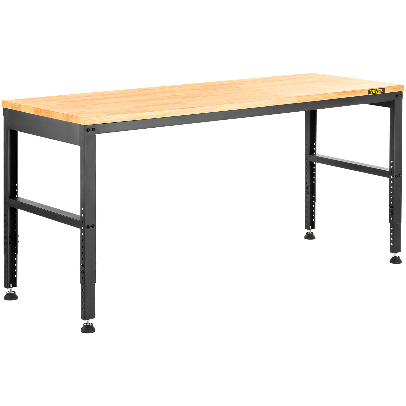 WFX Utility™ Adjustable Height Wood Workbench with Metal Frame and ...