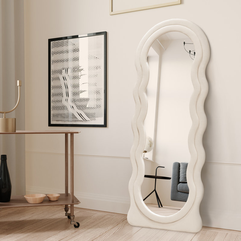Mercer41 Wavy Manufactured Wood Wavy Full Length Mirror & Reviews | Wayfair