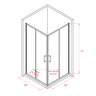 Elegant 36 x 36 x 72 Inch French Framed Square Shower Enclosure and 1/4 ...