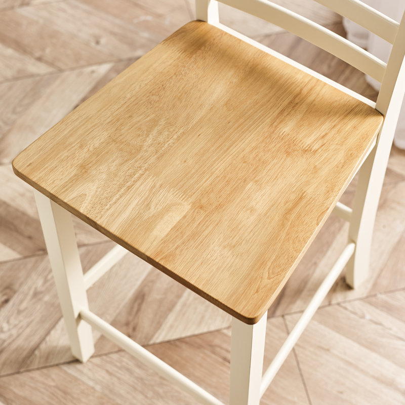 East Urban Home Montay Solid Wood Kitchen Breakfast Bar Table Set with ...