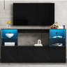 Wrought Studio™ High Gloss TV Stand With LED Lights, Modern Sideboard ...