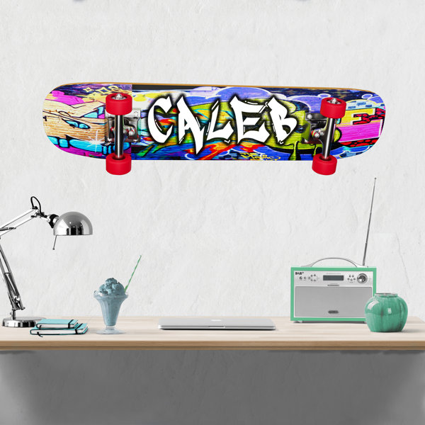 Corrigan Studio® Custom Name Skateboard Wall Decal, Personalized Peel ...