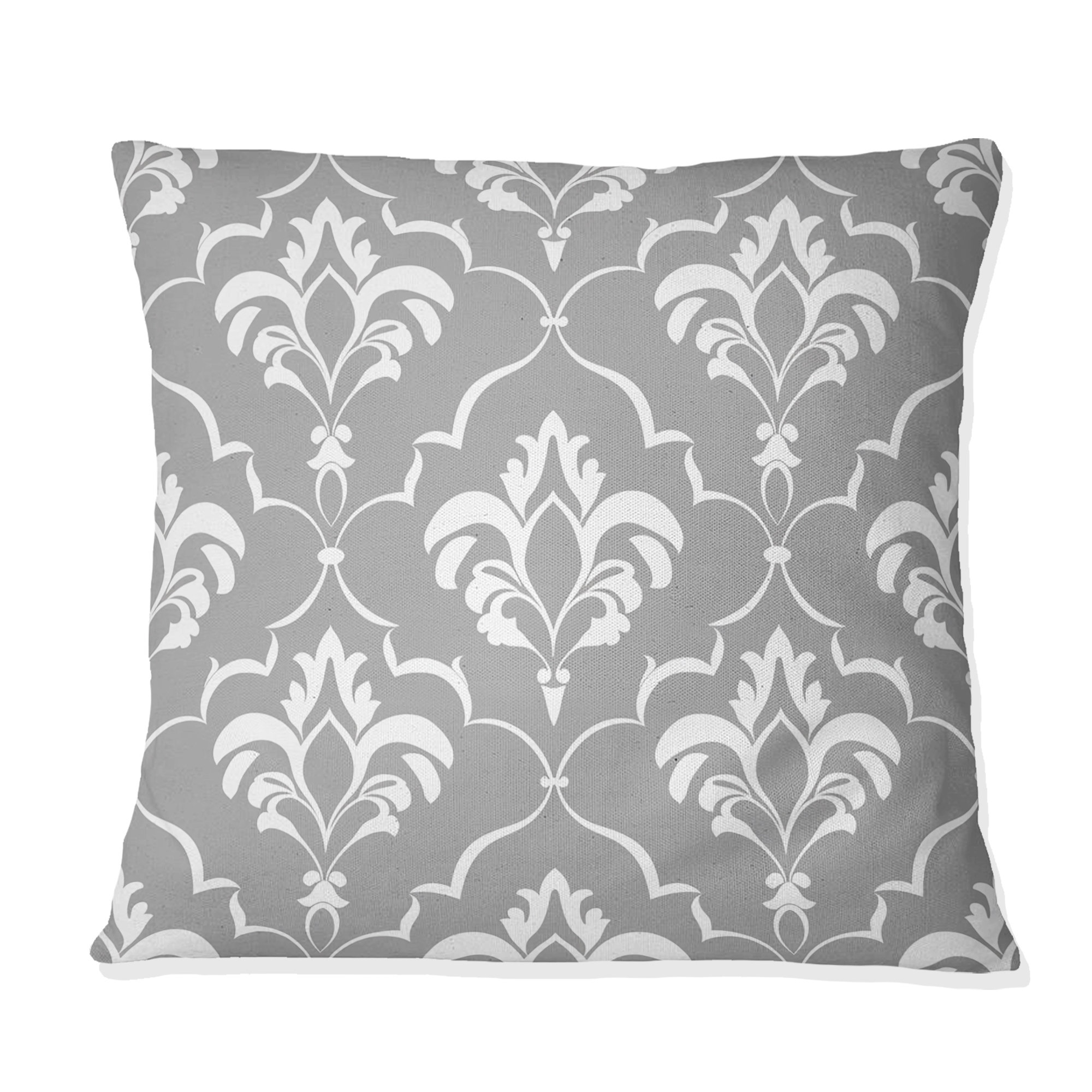 Design Art Grey White Quatrefoil Glam I - Transitional Throw Pillow ...