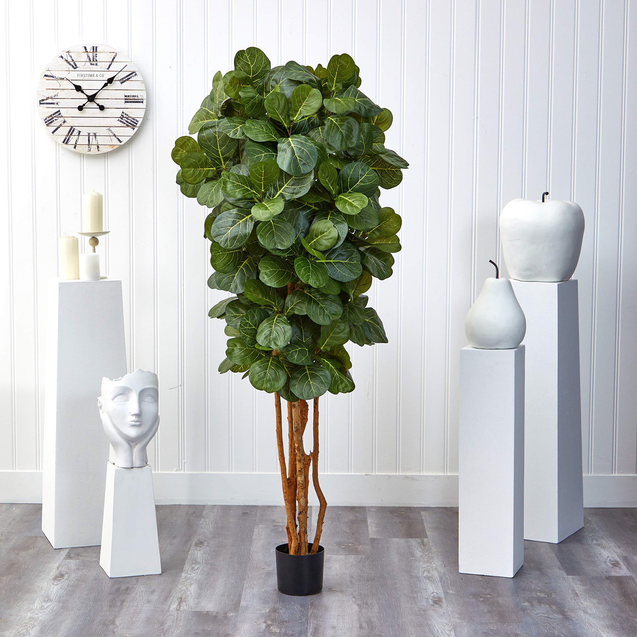 Primrue Impressive 6-Foot Fiddle Leaf Fig Tree - Lifelike, 270 Leaves ...