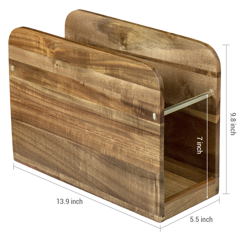 Millwood Pines Acacia Desktop File Organizer Magazine Holder | Wayfair