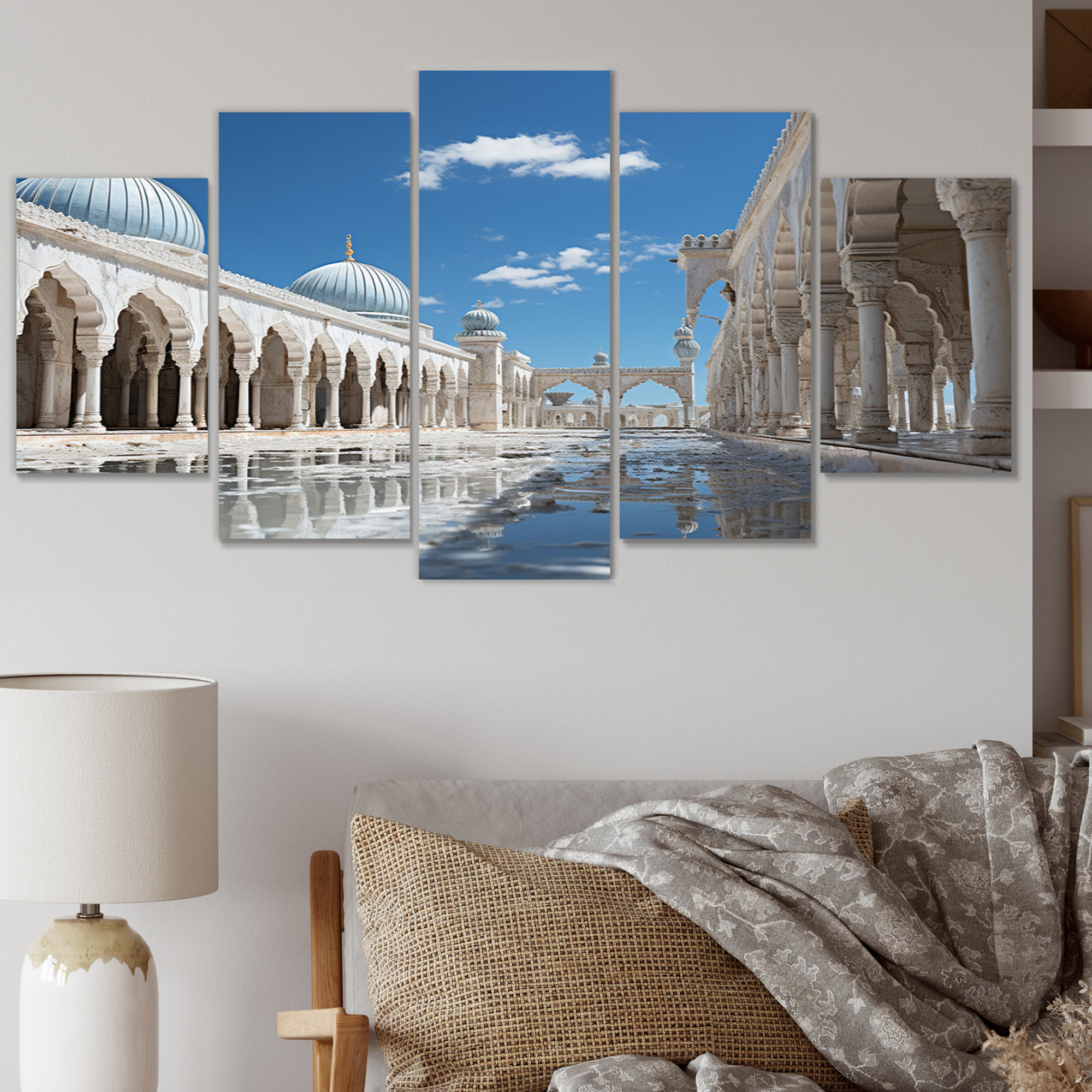 Design Art Islam Art Masjid Alaqsa - Islamic Canvas Print - 5 Panels ...