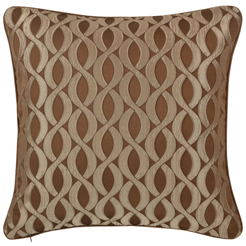 Five Queens Court La Grande Copper 20" Square Decorative Throw Pillow ...