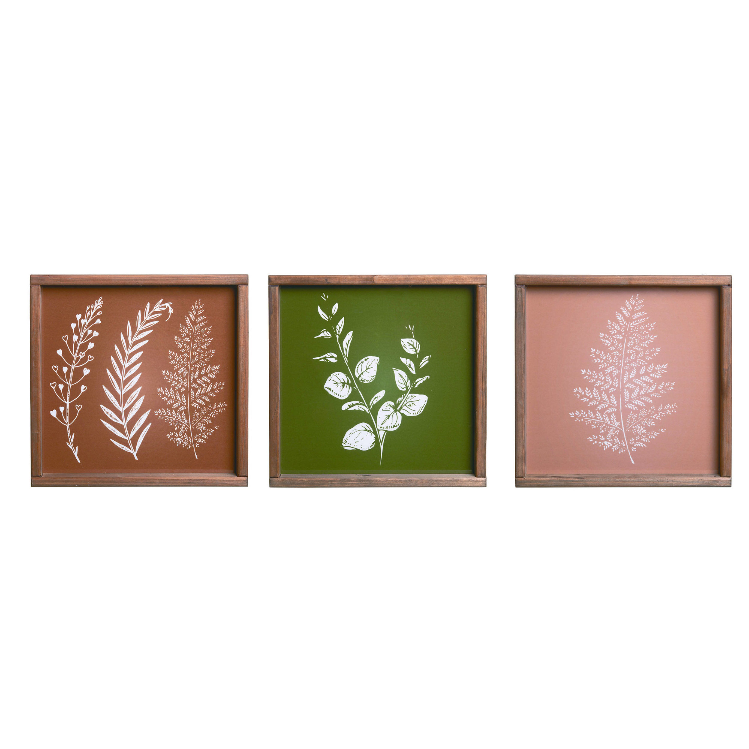 Ophelia & Co. Wood 12.38" Multicolor Spring Calming Block Decor Set of ...