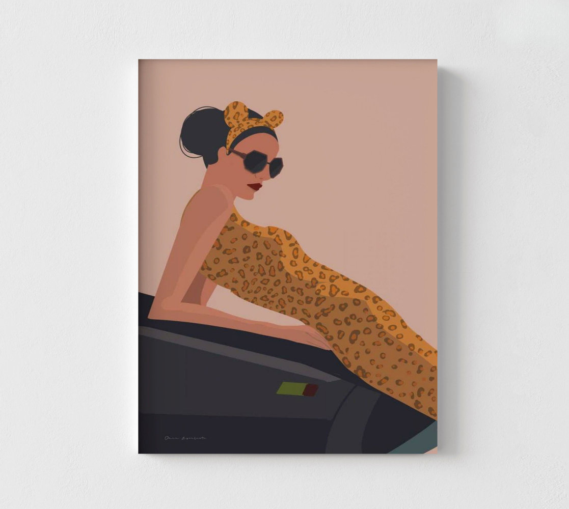 WeFrameArt Gorgeous Wild I By Omar Escalante, Animal Print Dress Girl ...