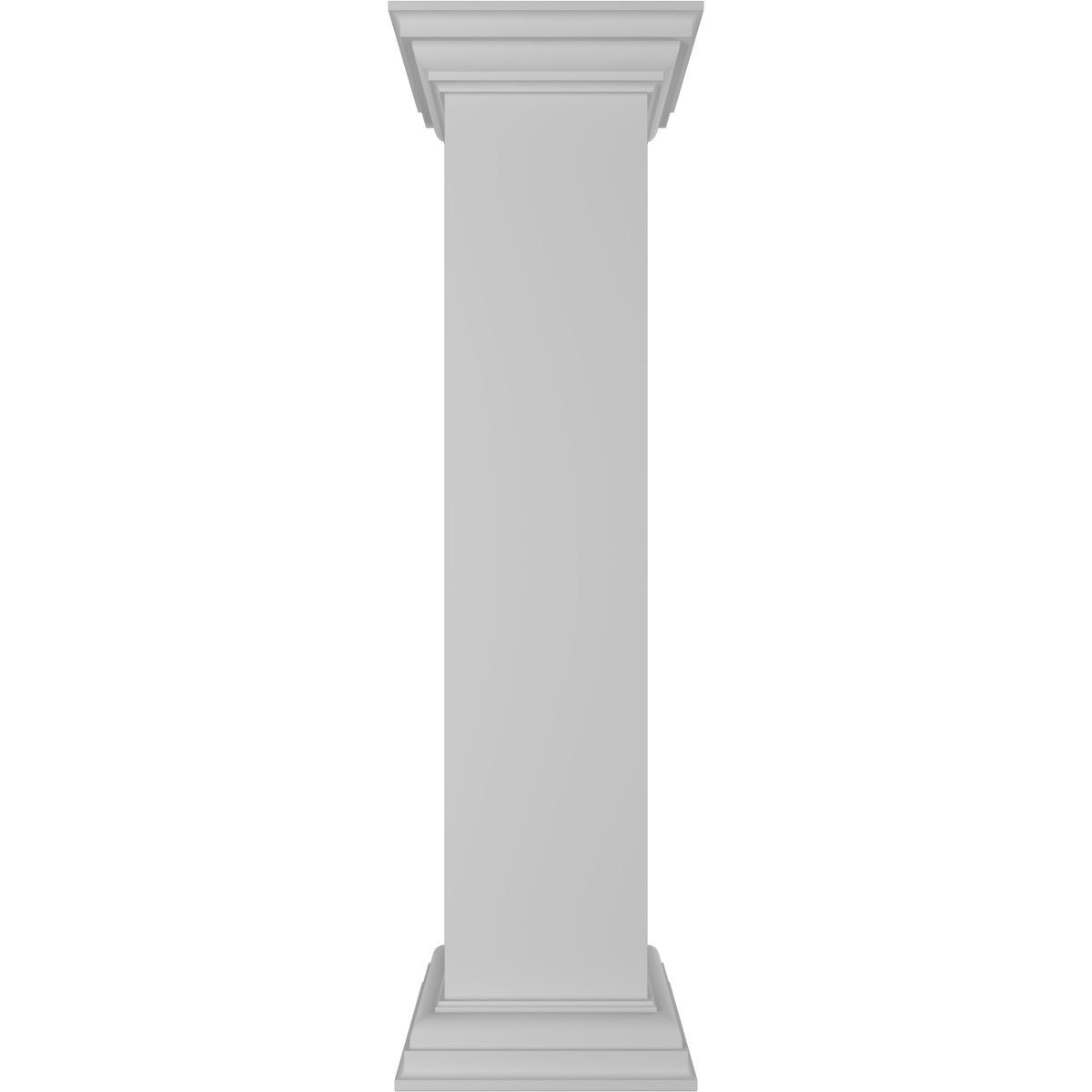 Ekena Millwork Plain Newel Post with Peaked Capital & Base Trim ...