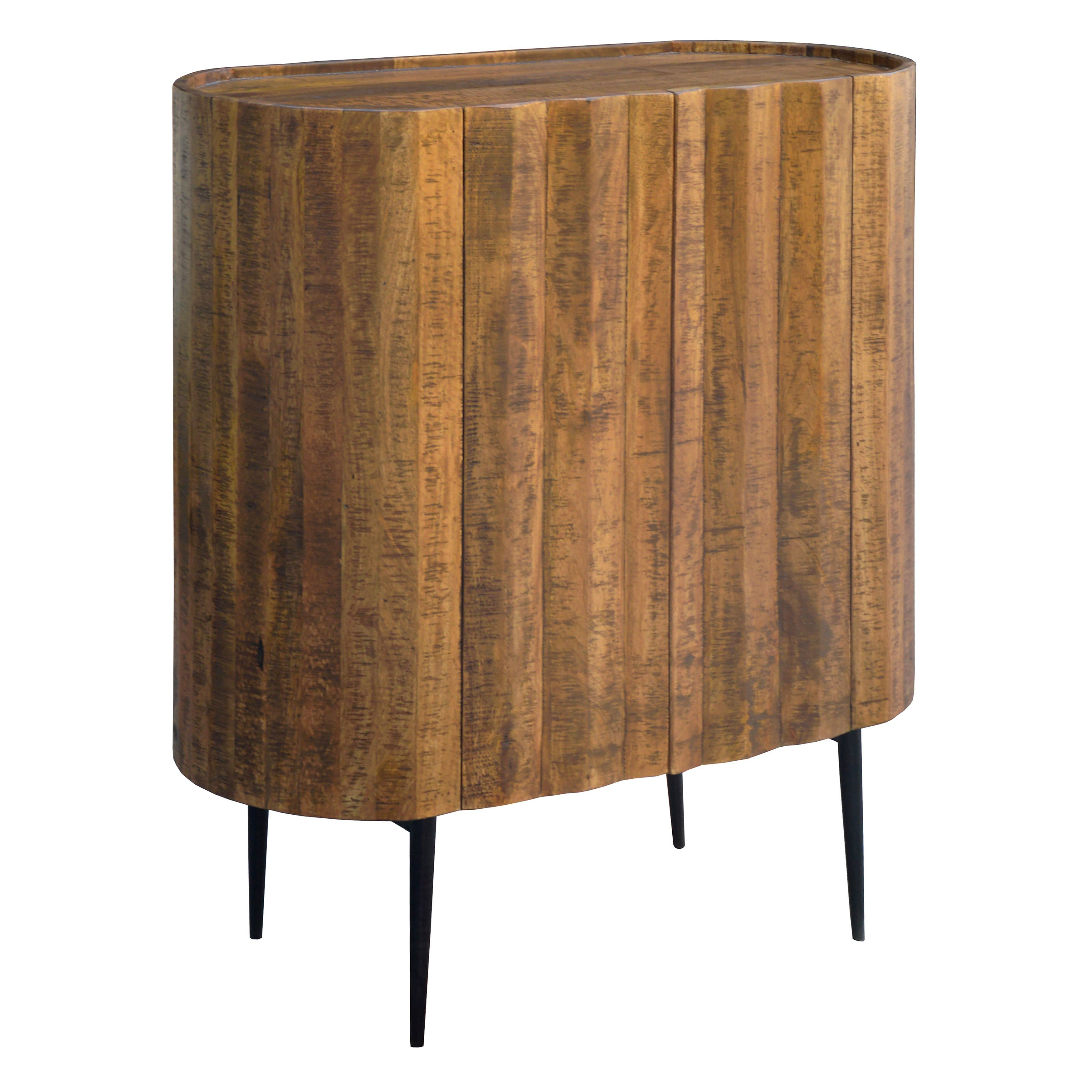 17 Stories Jiachen 35-inch Reclaimed Mango and Iron 2-Door Sideboard, Medium Brown - Wayfair Canada